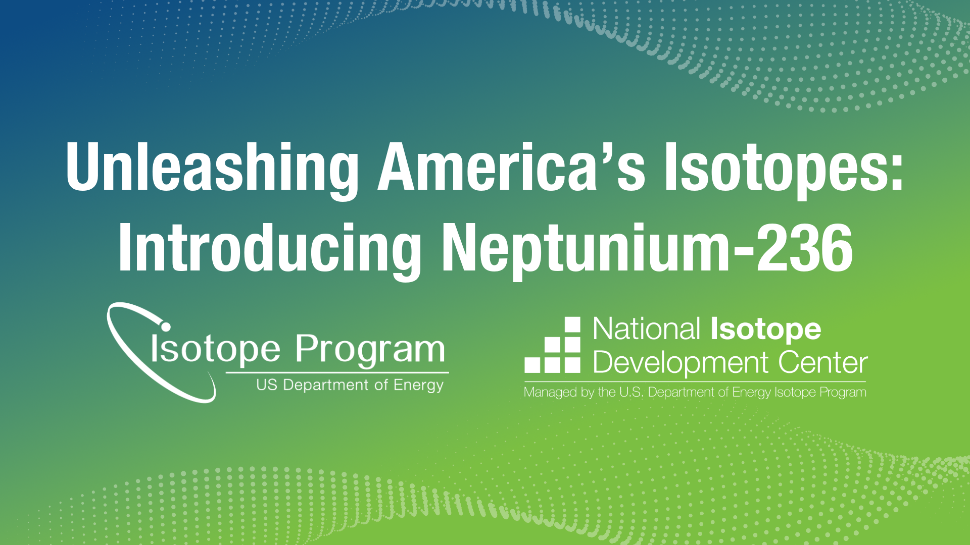 | NIDC: National Isotope Development Center